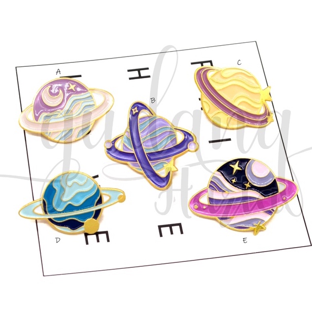 Jual Pin Sweet Pastel Planet Bros Tas Motif Angkasa Planet Simple GH ...