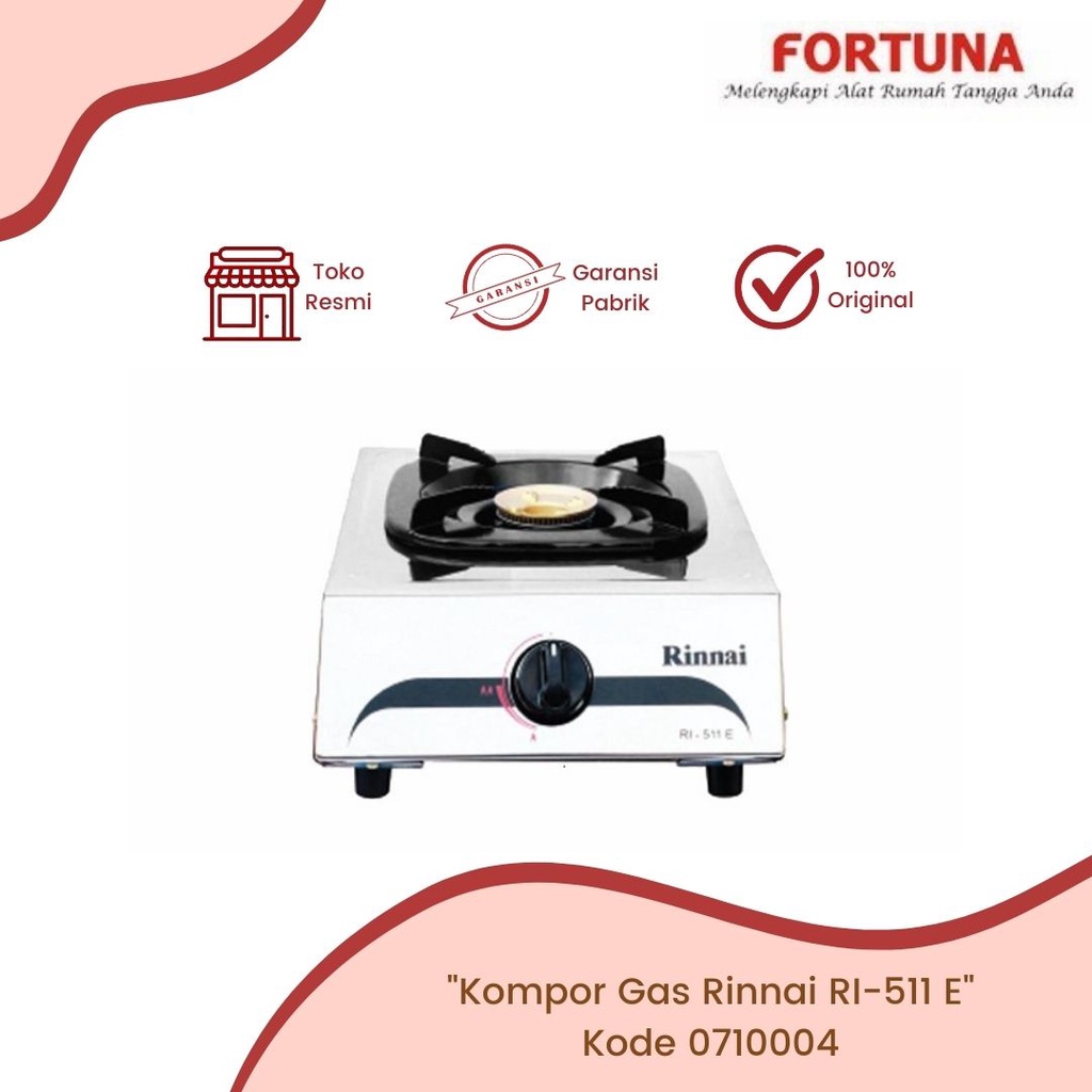 Jual Kompor Rinnai RI-511 E / Kompor Gas Rinnai 1 Tungku / Kompor Gas ...