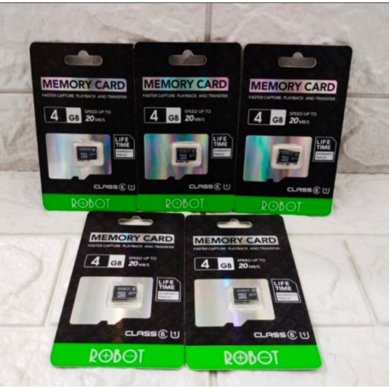 Jual MICRO SD ROBOT 4 GB , MEMORY CARD ROBOT 100% ORIGINAL | Shopee Indonesia