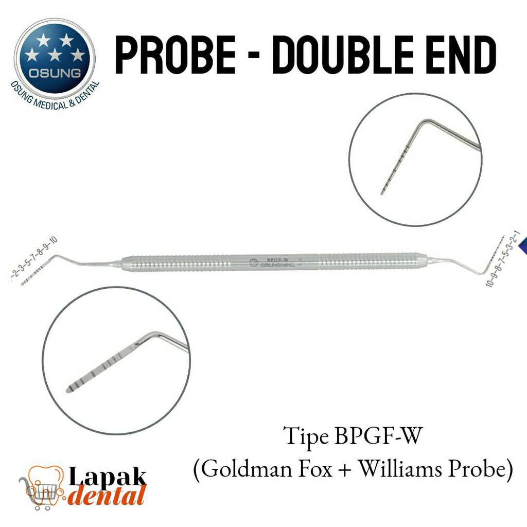 Jual Probe Dental Osung Tipe Goldman Fox & Williams / Instrumen ...