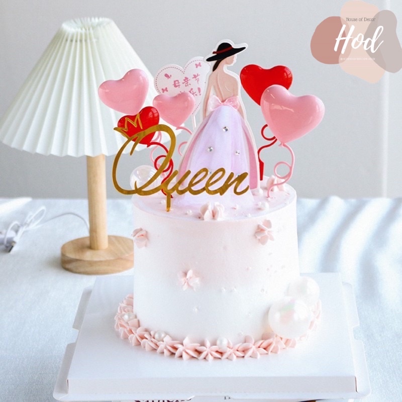 Jual 4 pc /set Topper Spiral Hati Red Pink Peach Heart Decoration ...