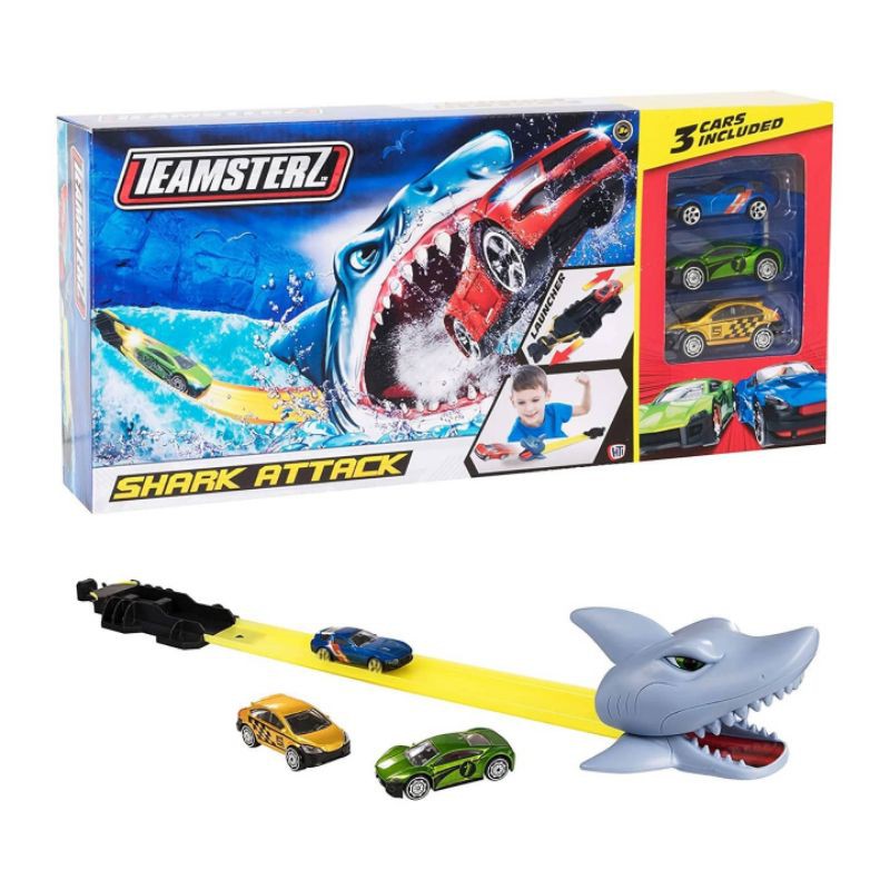 Jual Teamsterz Shark Attack Launcher Track Diecast Playset Include 3 ...
