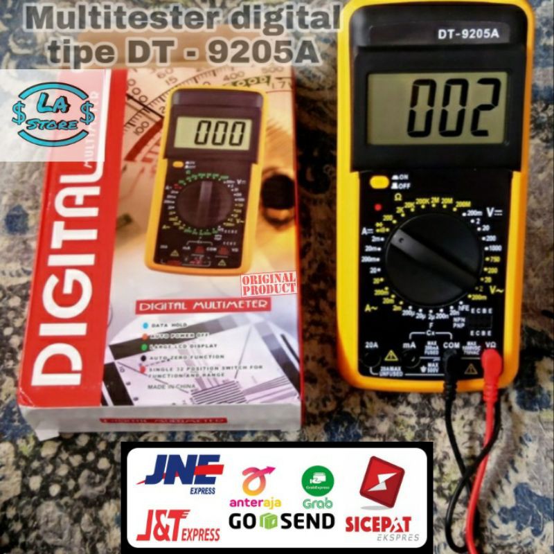 Jual Digital multitester / Multitester digital Tipe DT9205A | Shopee ...