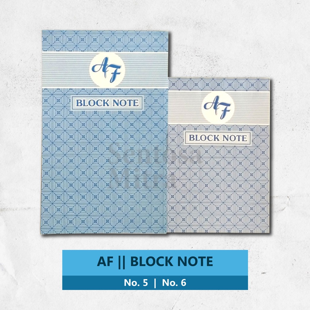 Jual AF Buku Tulis Block Note No. 5 & 6 (kecil & besar) | Shopee Indonesia