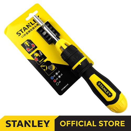 Jual Stanley Racheting Multi Bit Screwdriver 10 Pcs THT68010 | Shopee ...