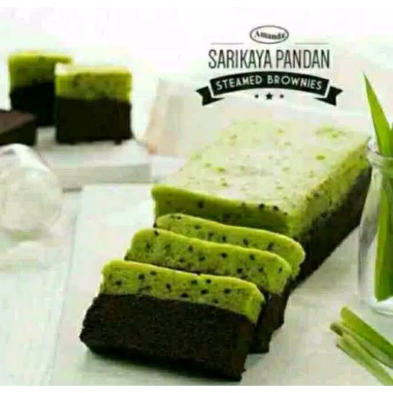 Jual Brownies Amanda srikaya pandan + paperbag | Shopee Indonesia