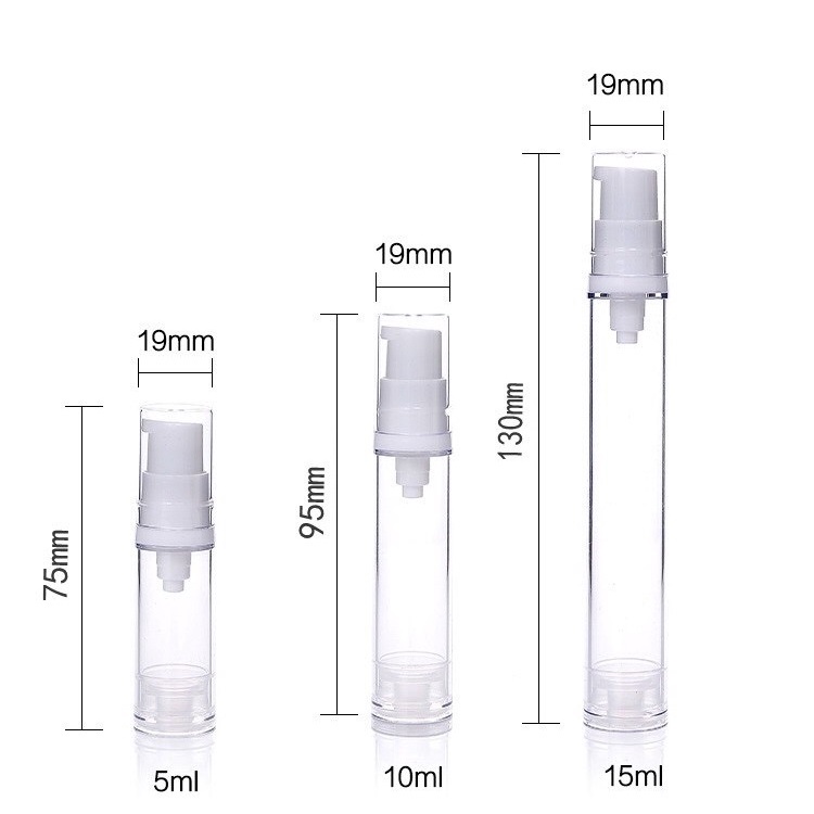 Jual Botol Airless Pump Spray Botol Lotion Botol Vakum 5ml 10ml 15ml ...