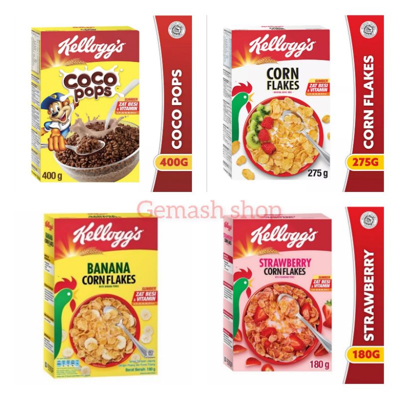 Jual kelloggs corn flakes 275gr / kelloggs coco pops 400gr/ kellogs ...