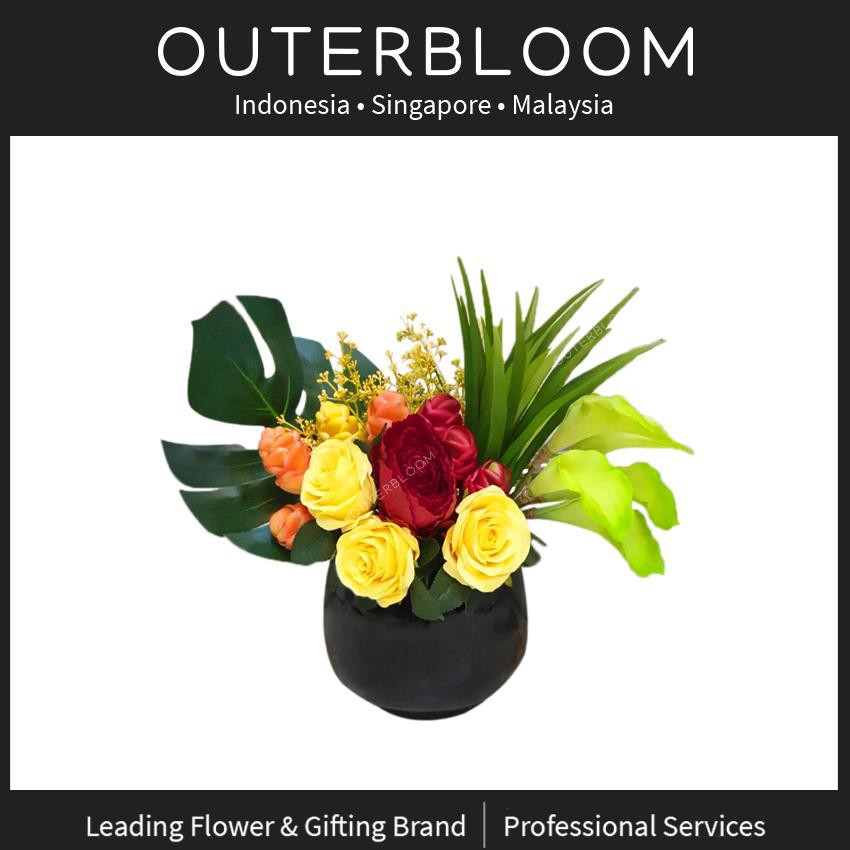 Jual Bunga Meja Kantor - Outerbloom Tropical Charm - Artifical Flower ...