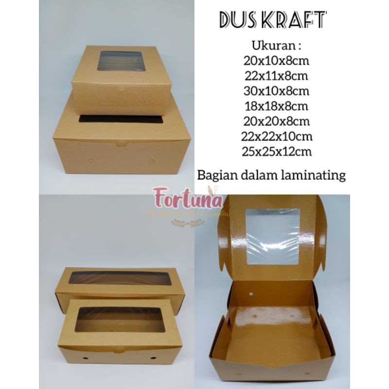 Jual Dus Kraft Laminating ukuran 22x22x10cm (1pcs) | Shopee Indonesia