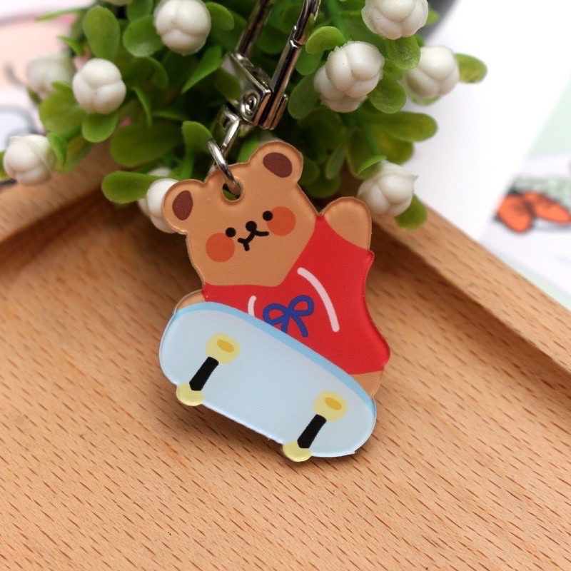 Jual penguin dog bear rabbit keychain gantungan kunci hewan lucu ...