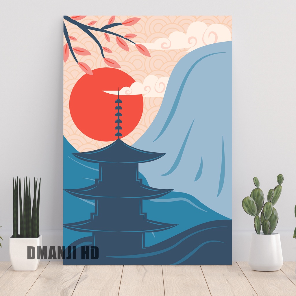 Jual DMANJI HD | Hiasan dinding Aesthetic Japanese | Poster Kayu Abstrak Jepang | Poster Gaya ...