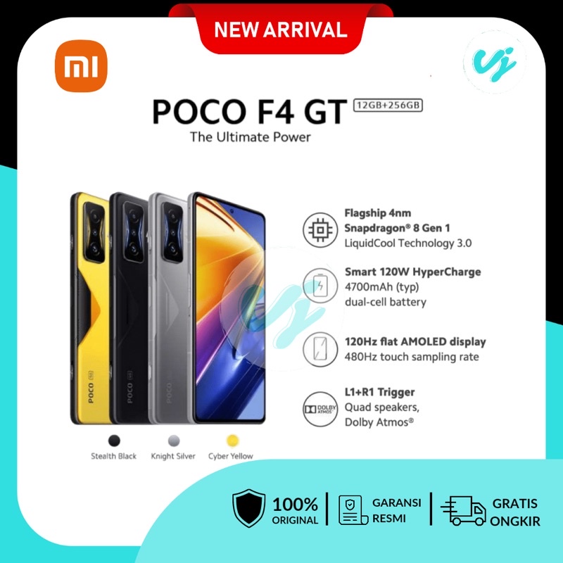 Jual Xiaomi Poco F4 GT 5G (12GB/256GB) NFC Snapdragon 8 Gen 1 OIS ...