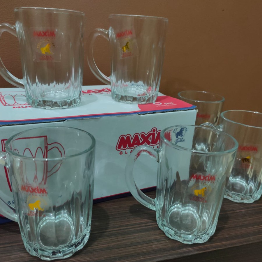 Jual Mug set Maxim 10t isi 6 gelas Gelas Kopi Sus Teh BATAM | Shopee ...