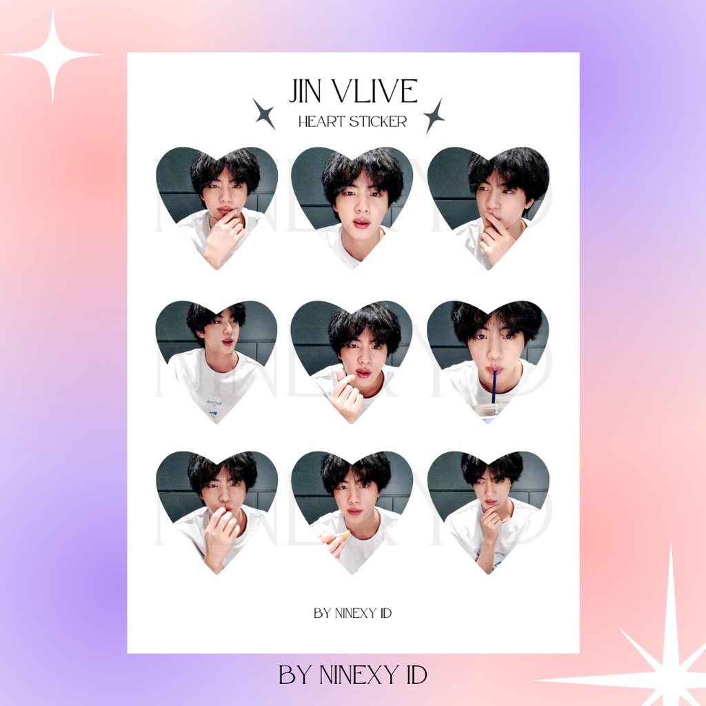Jual Stiker Bts Vlive Heart Deco JUNGKOOK TAEHYUNG JIMIN SUGA JIN JHOPE ...