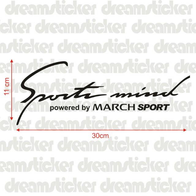 Jual Sticker Stiker Mobil Nissan March Sport Mind Sportmind | Shopee ...