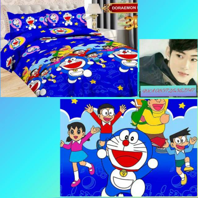 Jual Paket Sprei dan Selimut Bonita Doraemon 180x200 | Shopee Indonesia