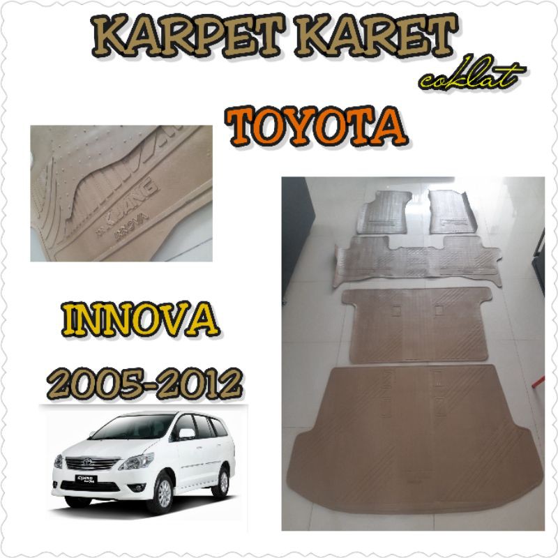 Jual Karpet alas mobil toyota innova 2005 -2012 coklat full set ...