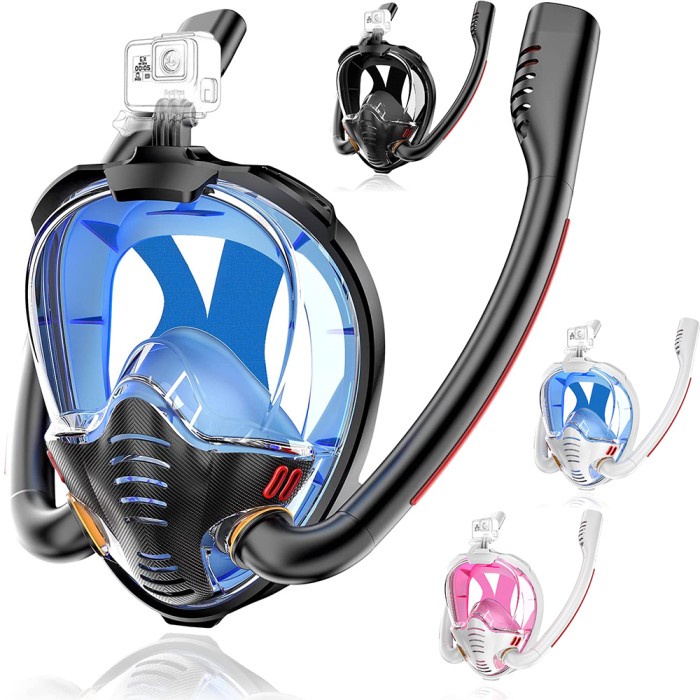 Jual Alat Snorkeling Snorkle Full Face Mask Double tube 2 Lubang ...