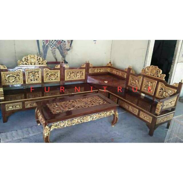 Jual Kursi sudut kerang mewah kursi ukir jepara | Shopee Indonesia