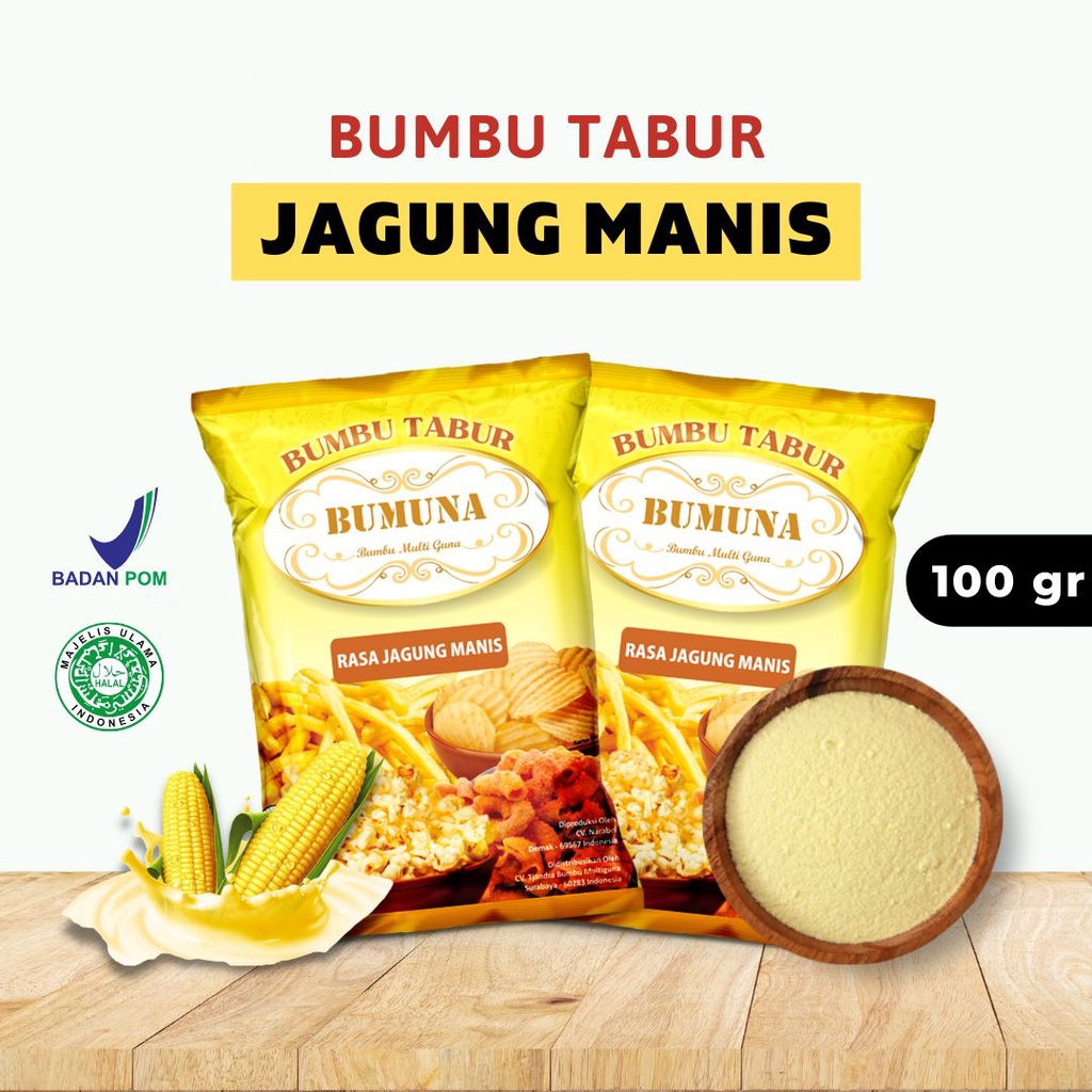 Jual Bumbu Tabur Jagung Manis 100 Gram Bumuna / Seasoning Powder ...