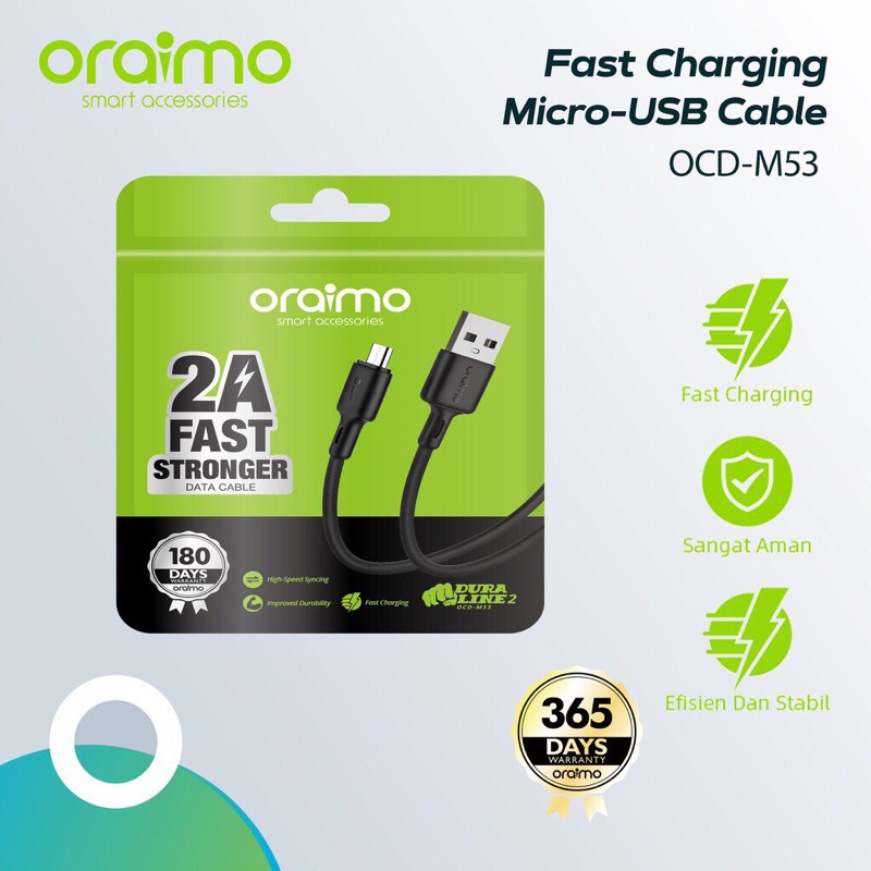Jual Oraimo OCD- M53 Kabel Data Micro USB Android Data Cable Fast ...