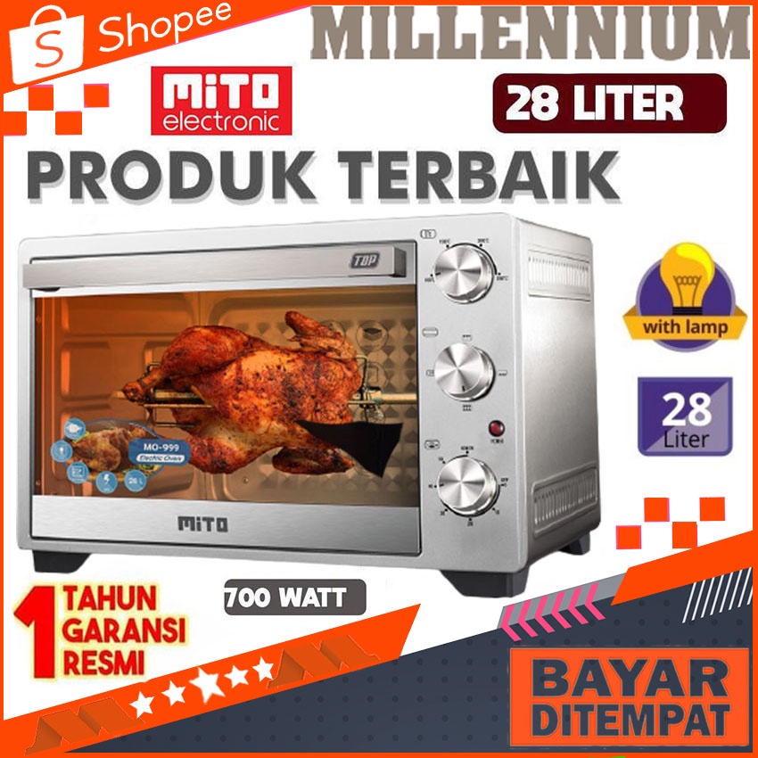 Jual Mito MO-999 Oven Listrik Kapasitas 28 Liter Low Watt | Shopee ...