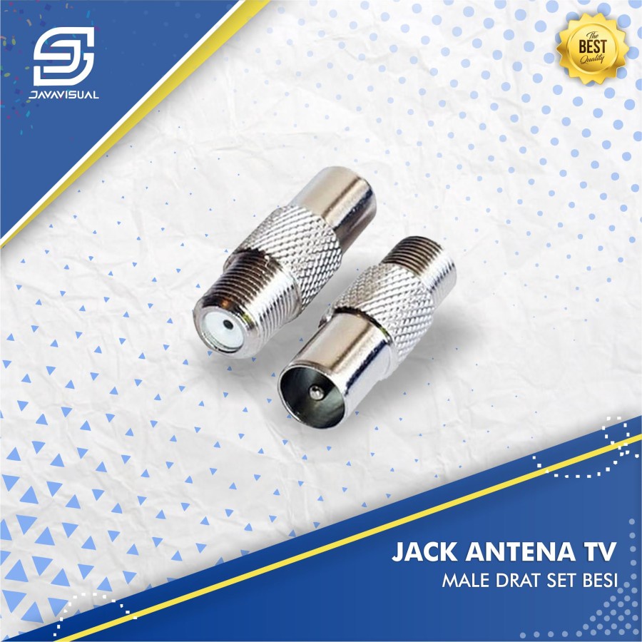 Jual [JaVis] JACK ANTENA TV male TO CONECTOR DRAT - jek antena cowo ...