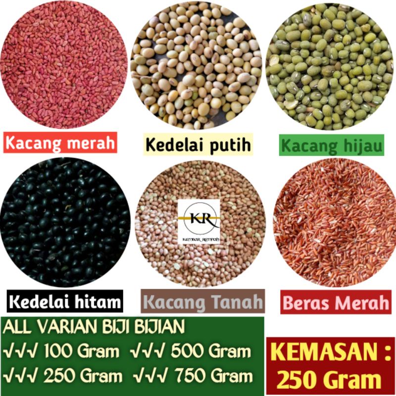 Jual All varian kacang kacangan diet sehat 250 gram | Shopee Indonesia