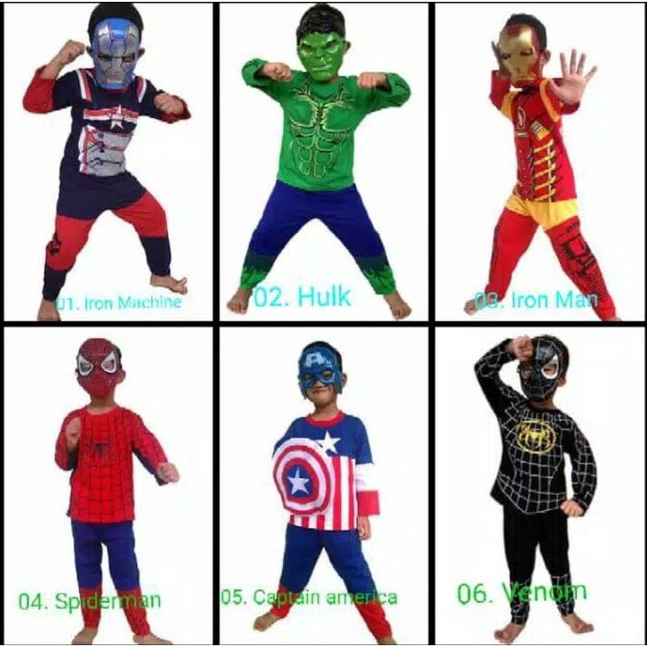 Jual Kostum Baju Anak Avenger Spiderman Iron Man Hulk Captain America ... Jual Kostum Baju Anak Avenger Spiderman Iron Man Hulk Captain America ...