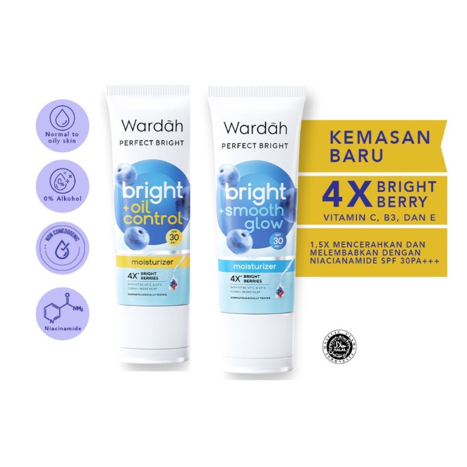 Jual Wardah Perfect Bright Creamy Foam Oil Control & Smooth Glow Kemasan & Formula Baru | Shopee ...