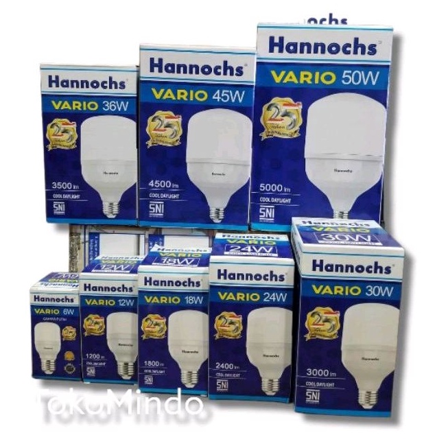 Jual Lampu LED Hannochs Vario 6w 12w 18w 22w 30w 32w 45w 50w Bohlam LED Capsule TERMURAH ...