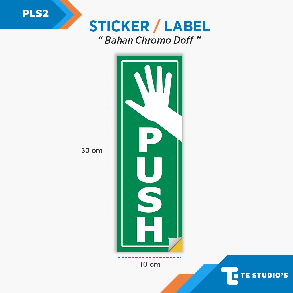 Jual Stiker PUSH PULL Sticker Tarik Dorong Buka Pintu Rambu Tanda Sign ...