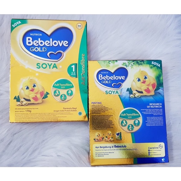 Jual BEBELOVE GOLD SOYA TAHAP 1 0-6 BULAN ISI 170GR | Shopee Indonesia