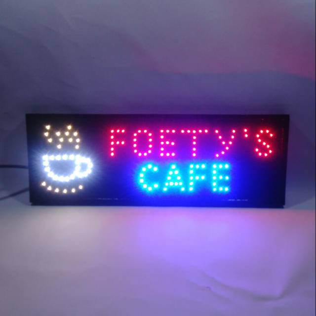 Jual Tulisan lampu led nama cafe baru | Shopee Indonesia