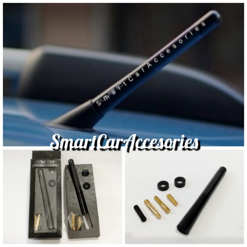 Jual Antena Mobil Besi Alumunium Universal Fungsi FM AM 12 CM Carbon ...