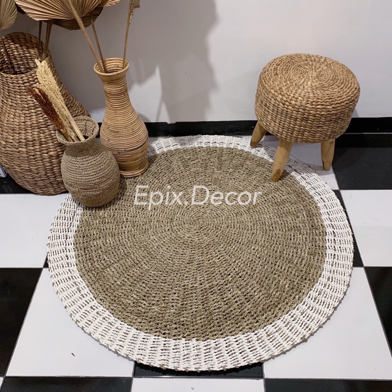Jual Rug Seagrass/ Karpet Seagrass/ Tikar Seagrass Bulat | Shopee Indonesia