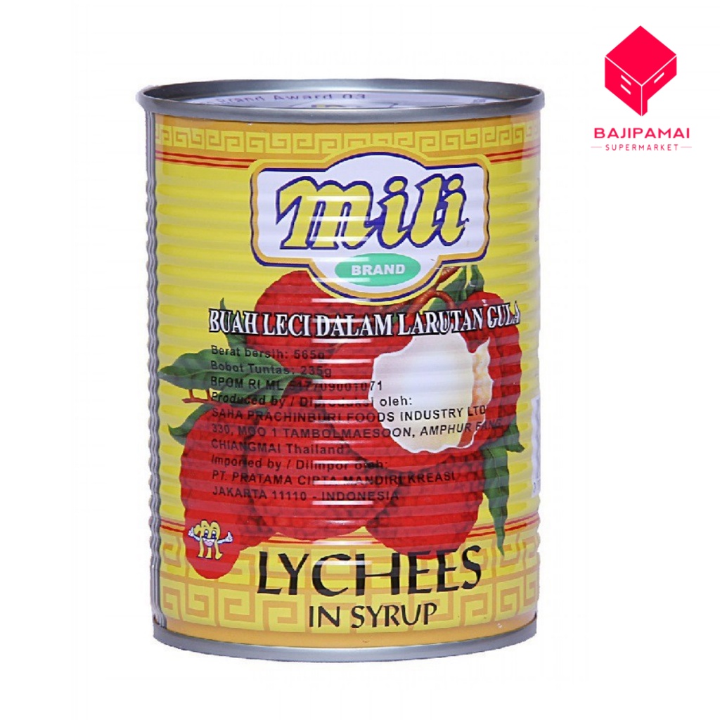 Jual Buah Leci Kaleng Mili Lychee In Syrup 565 gr | Shopee Indonesia