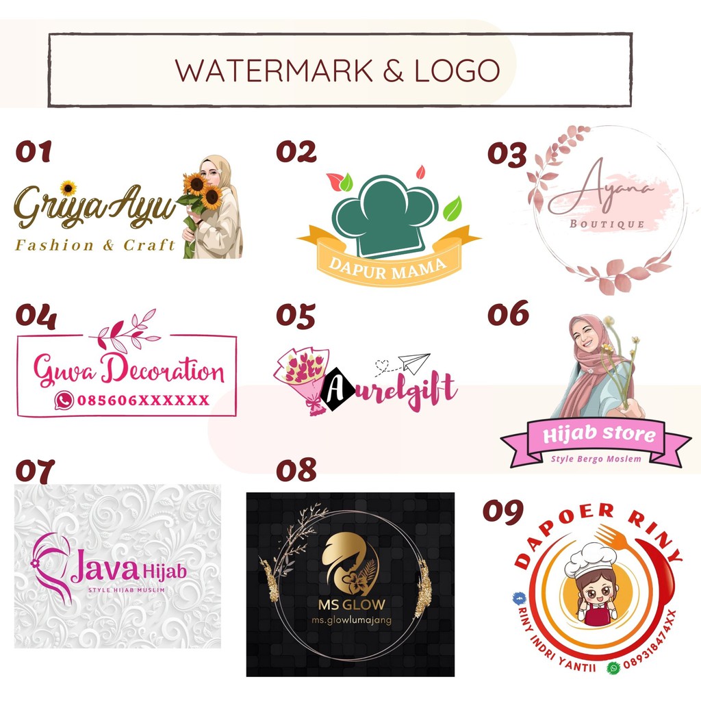 Jual SAVINA ART SOFT FILE Desain logo Watermark / Desain watermark ...