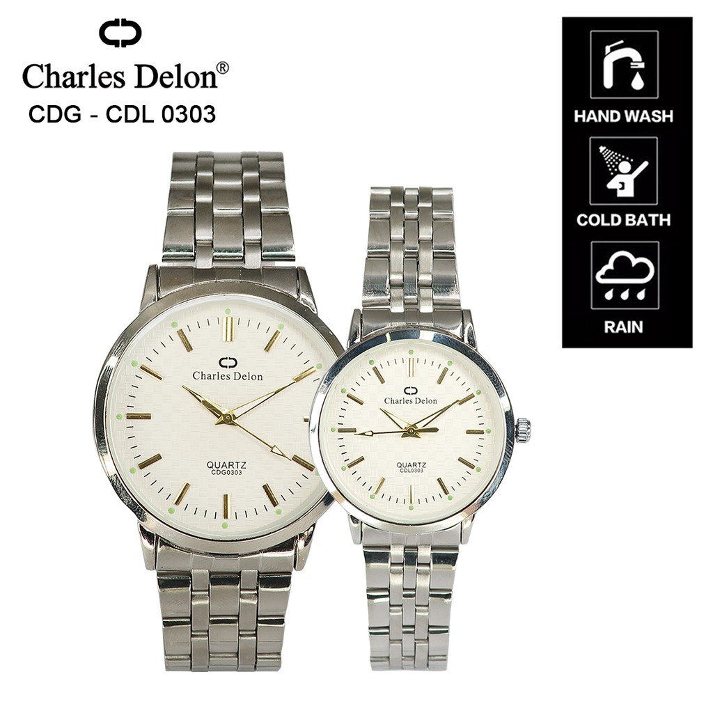 Jual Jam Tangan Rantai Couple Charles Delon Original Bonus Kotak 0303 ...