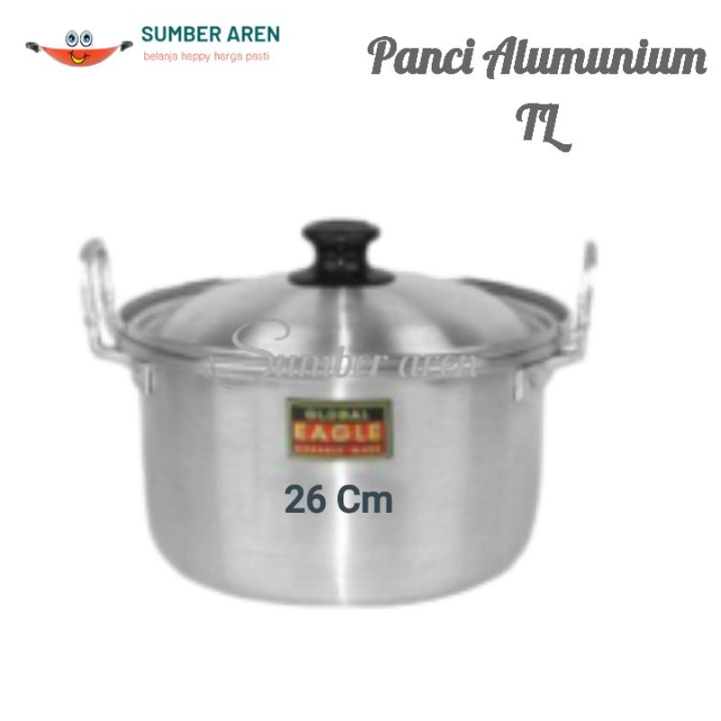 Jual Panci Alumunium + Tutup Panci Air Panci Masak Global Eagle Ukuran ...