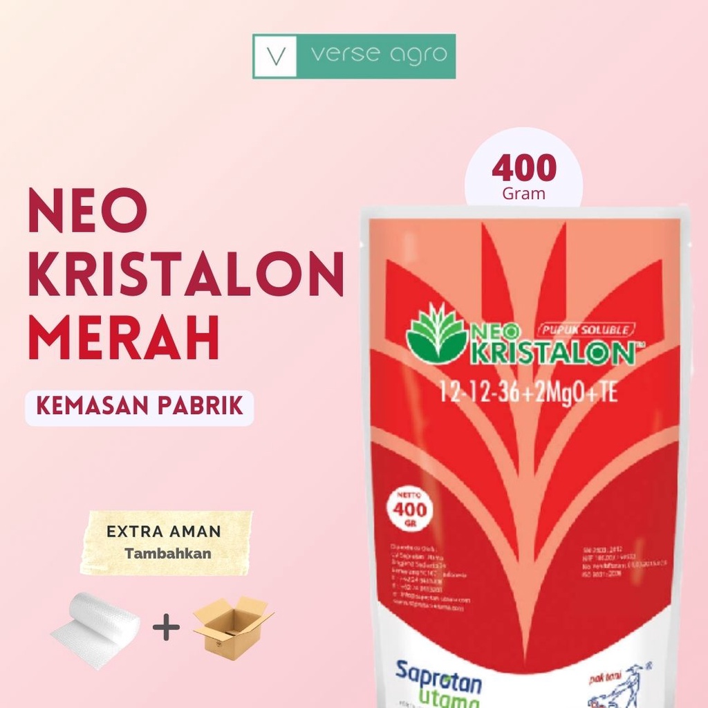 Jual NEO KRISTALON MERAH 400 GR PUPUK SOLUBLE PAK TANI | Shopee Indonesia