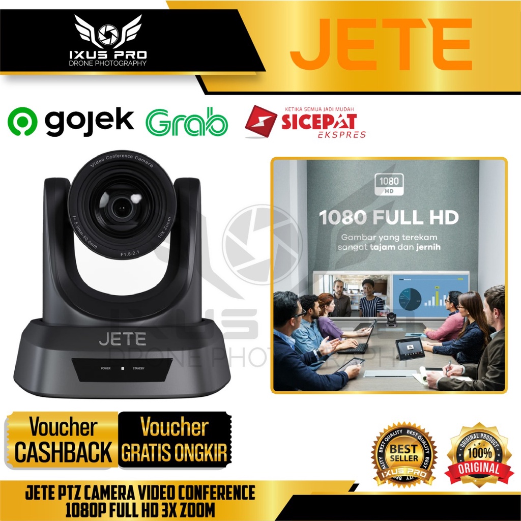Jual JETE PTZ Camera Video Conference 1080p Full HD 3x Zoom | Shopee ...
