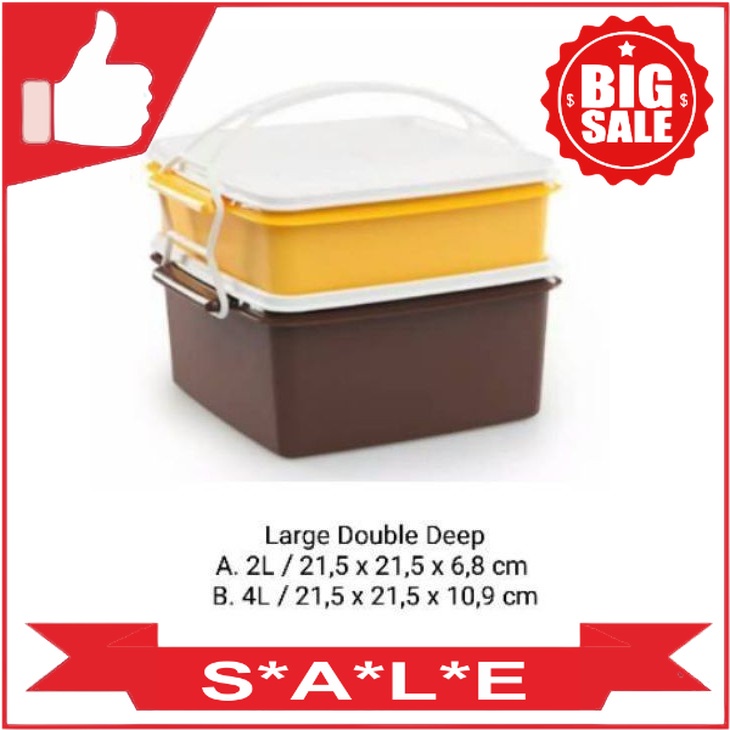 Jual SALE 50% Tupperware Large Double Deep Tupperware Original | Shopee ...