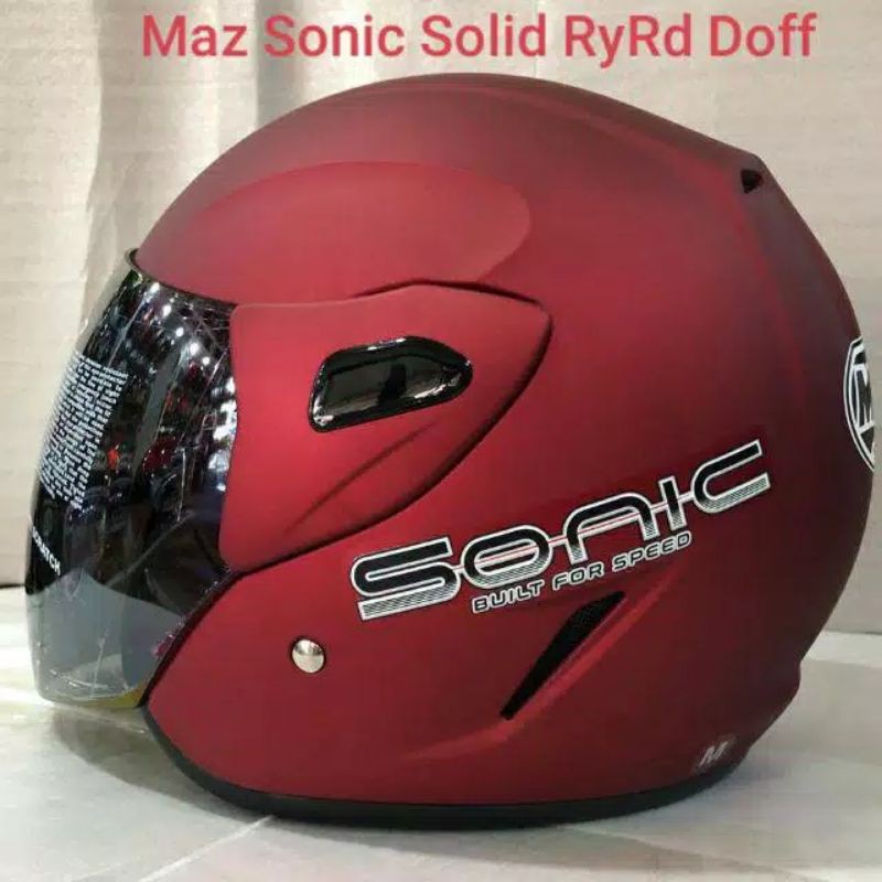Jual helm maz sonic solid red doff | Shopee Indonesia