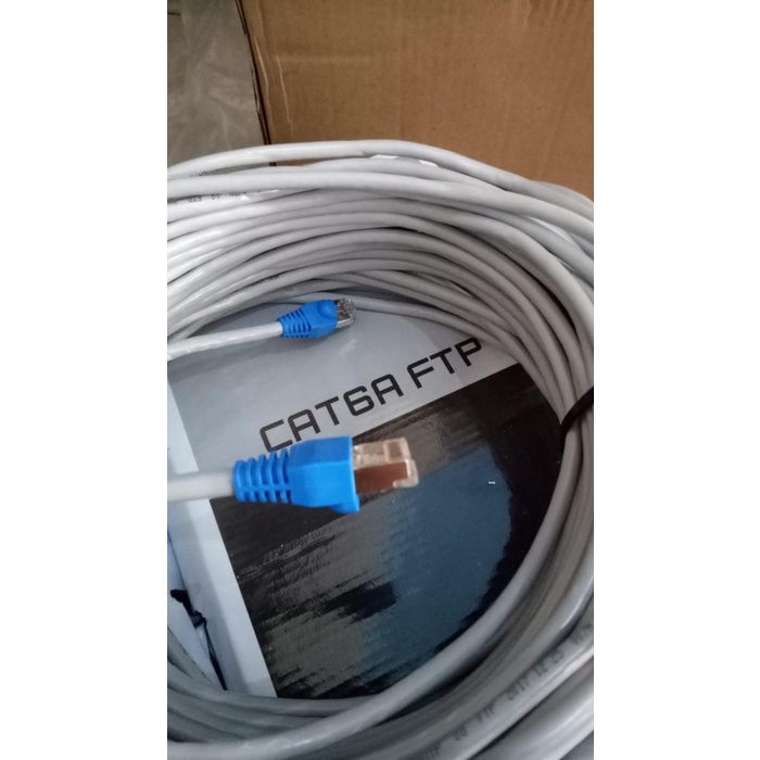 Jual Kabel Lan Cat6A 30M Stp Ftp Cat 6A Outdoor Siap Pakai 30Meter | Shopee Indonesia