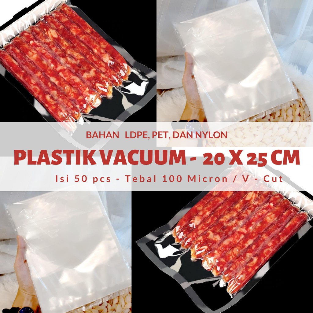 Jual vakum bening bening 5 cm vakum bening vacuum kecil vakum sachet ...