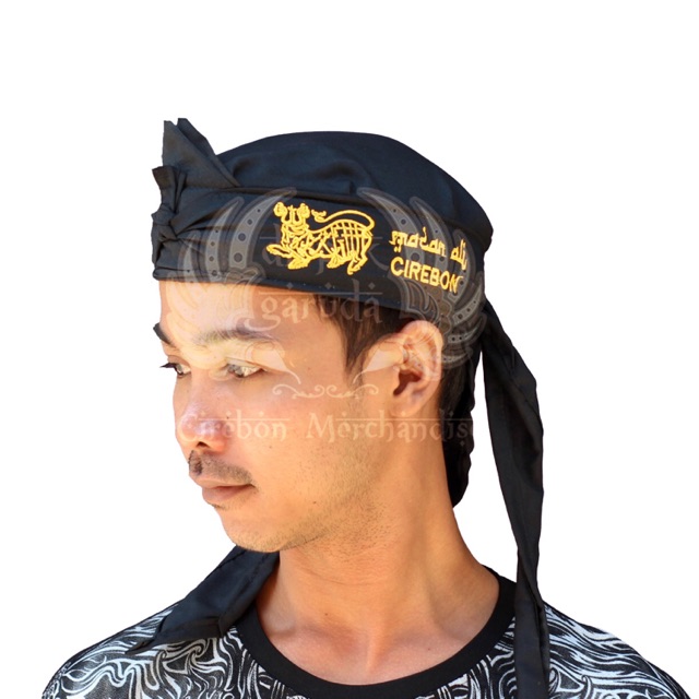 Jual Blangkon Sunda Makuta Wangsa Bordir Macan Ali Lambang Kerajaan ...