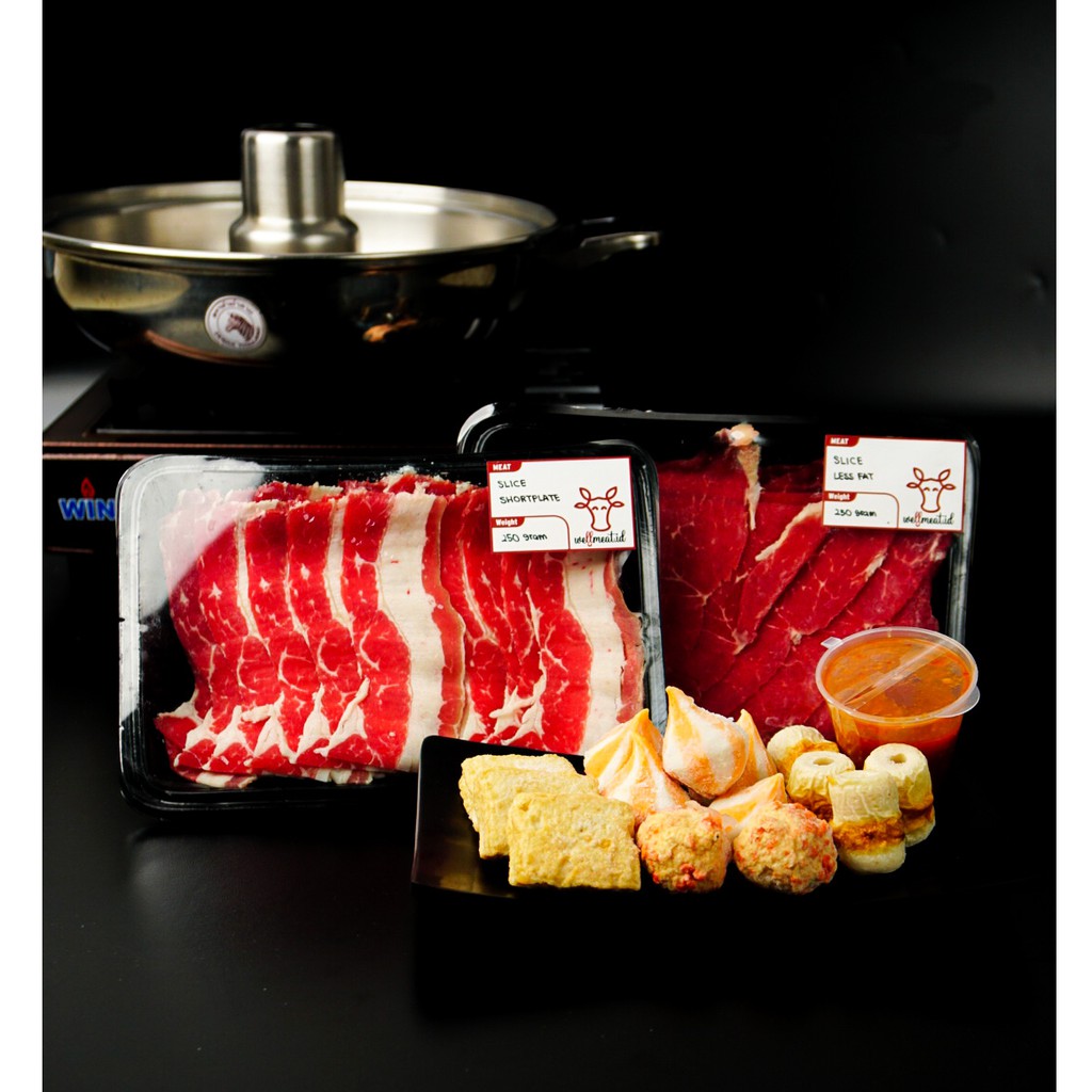 Jual Paket Shabu-Shabu Suki Hotpot Steamboat Daging Sapi Shortplate ...