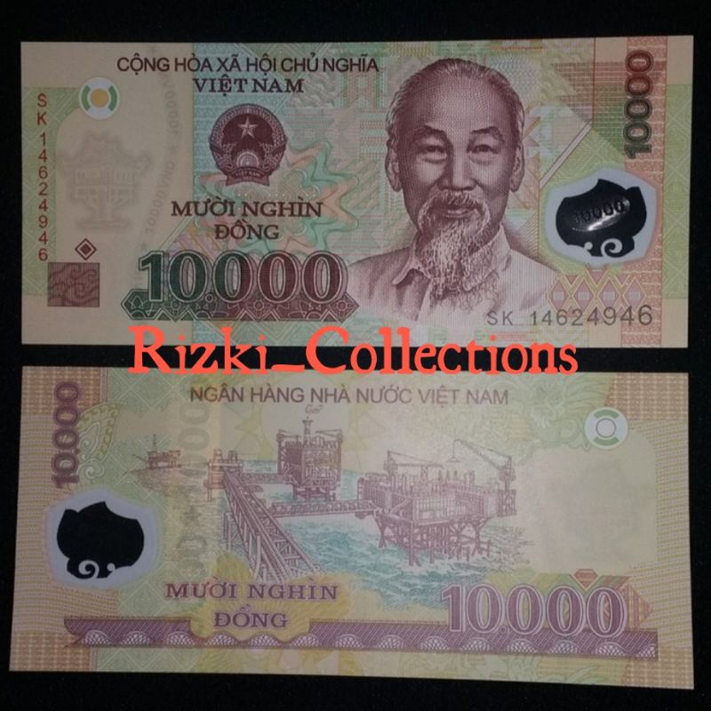 Jual Uang Asing Vietnam 10000 Polymer UNC Baru Gress Mulus | Shopee ...